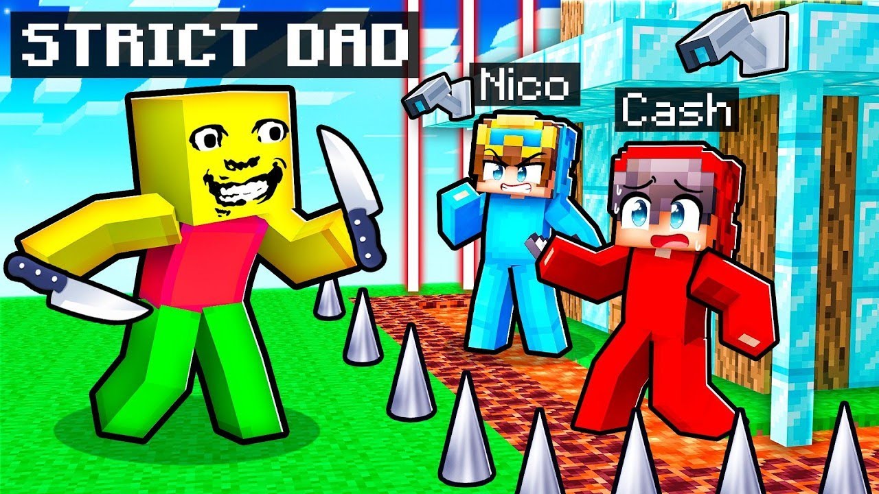 WEIRD STRICT DAD vs Most Secure Minecraft House / WEIRD STRICT DAD vs Most Secure Minecraft ...