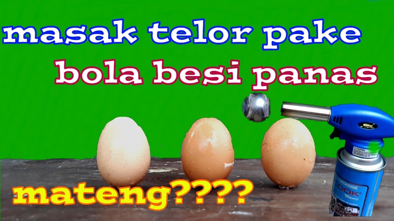 3 experiment telur vs bola besi panas dan gas torch (masak telur) - YouTube