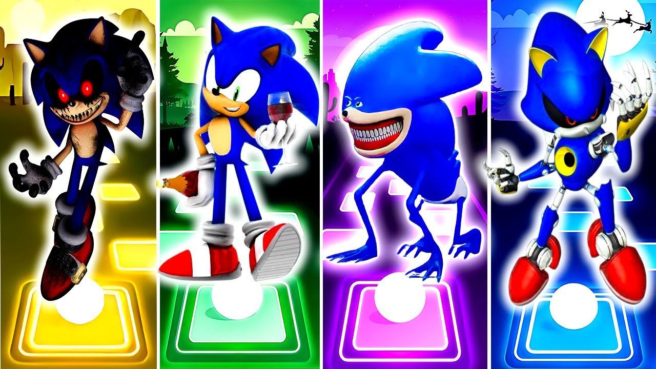 Sonic exe vs Metal sonic and Sonic vs Shin sonic tiles hop gameplay ...