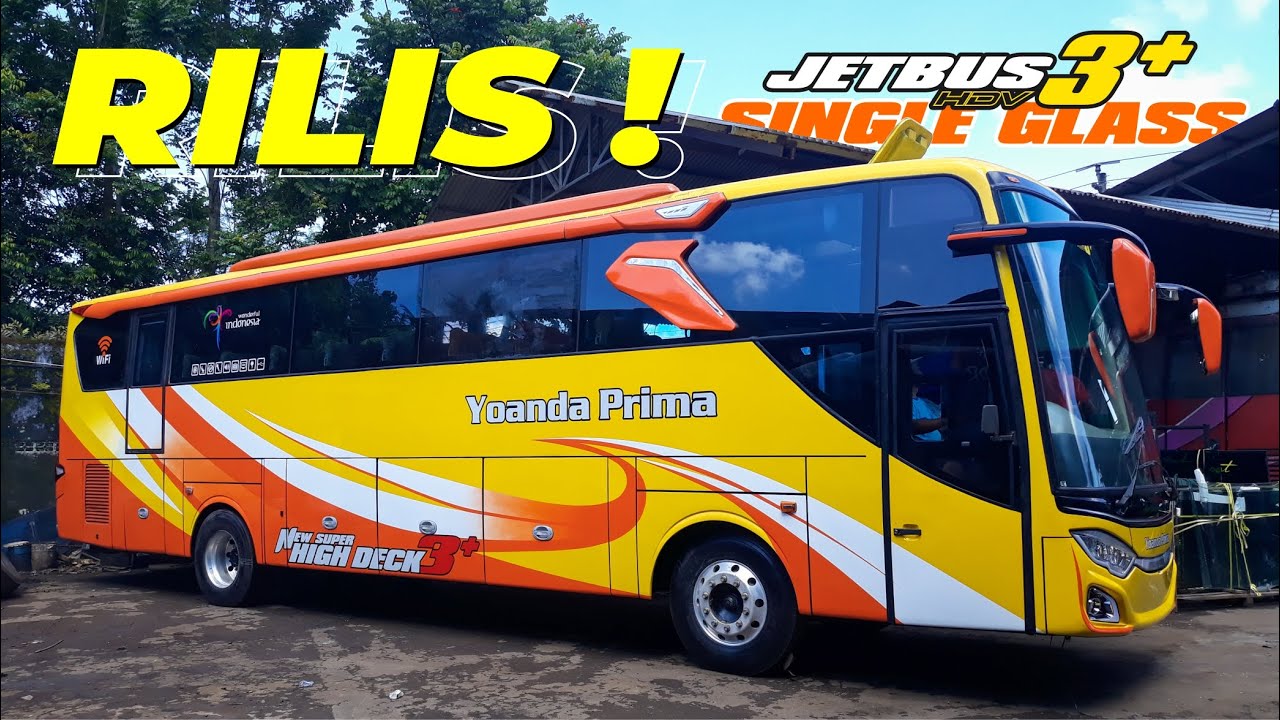 OTW PALEMBANG !! YOANDA PRIMA JETBUS 3+ HDV [ SINGLE GLASS ] - YouTube