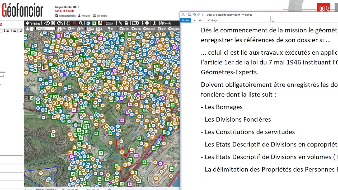 030_Création d'un dossier dans Géofoncier - YouTube
