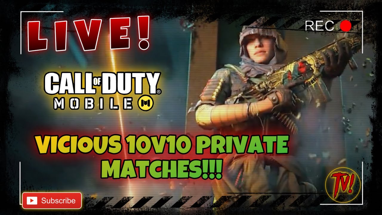 🔴L I V E🔴 CODM | 💢Vicious 10v10 Custom Rooms, Join The Fun!!!💢 | #roadto1ksubs #callofdutymobile ...