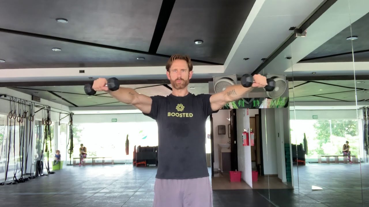 Horizontal shoulder extension with weight - YouTube