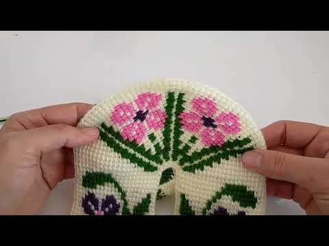 (2. video) Tunus patik Orta yapımı 🧶#patikmodelleri #tunusişipatikmodelleri #knitting #keşfet