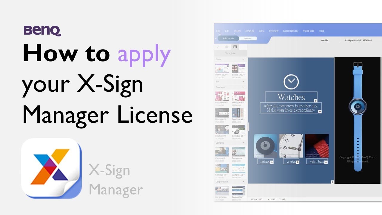 How to Apply X-Sign Manager Licenses in BenQ X-Sign Manager - YouTube