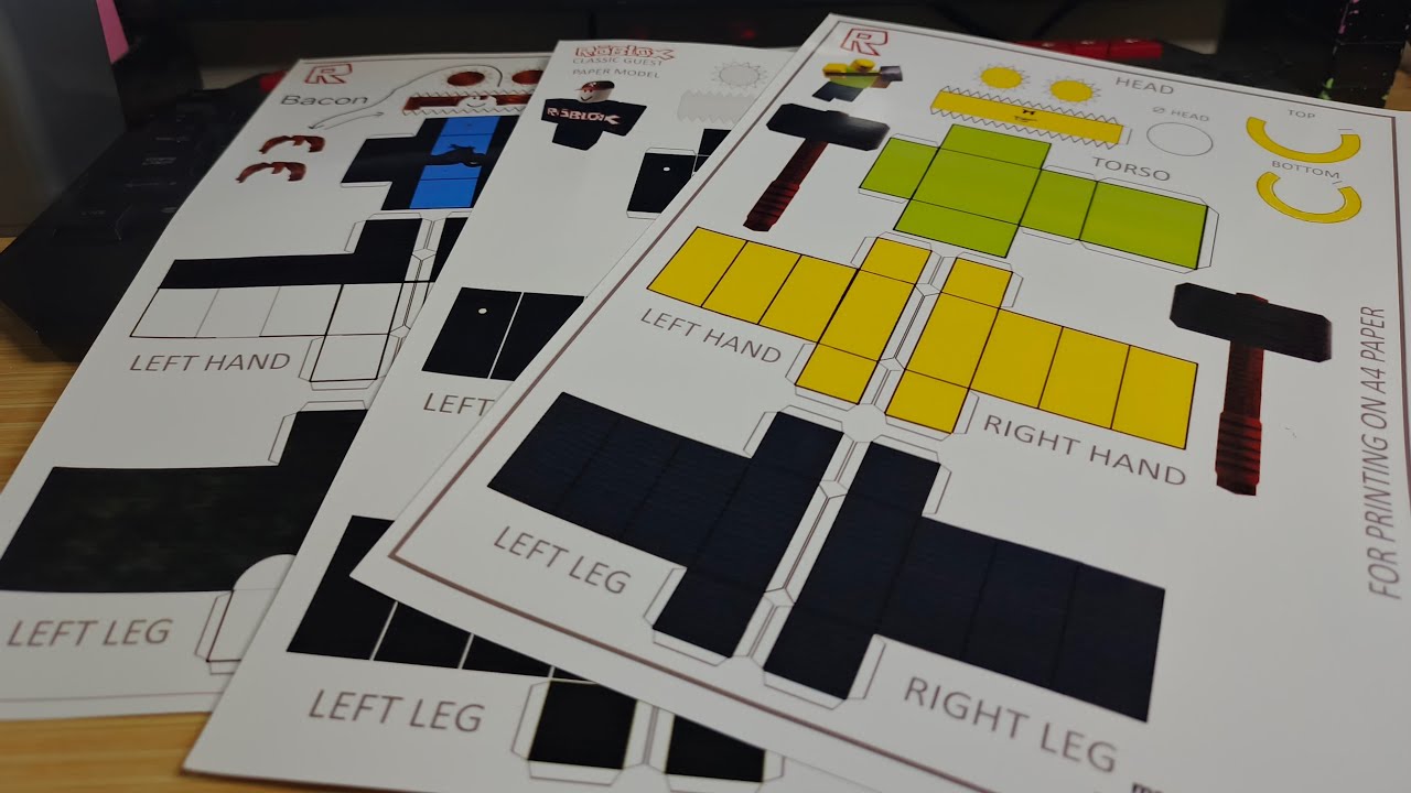 ROBLOX papercraft default character - YouTube