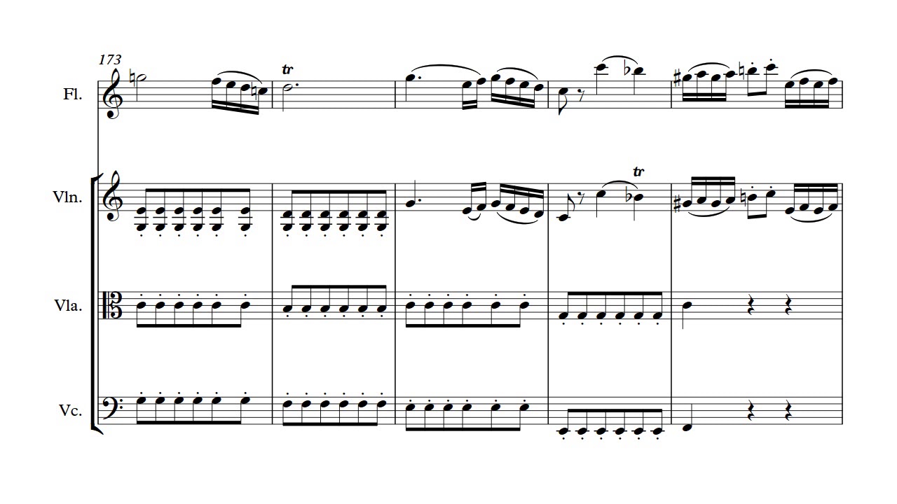 Mozart flute quartet in C - Accompaniment - YouTube
