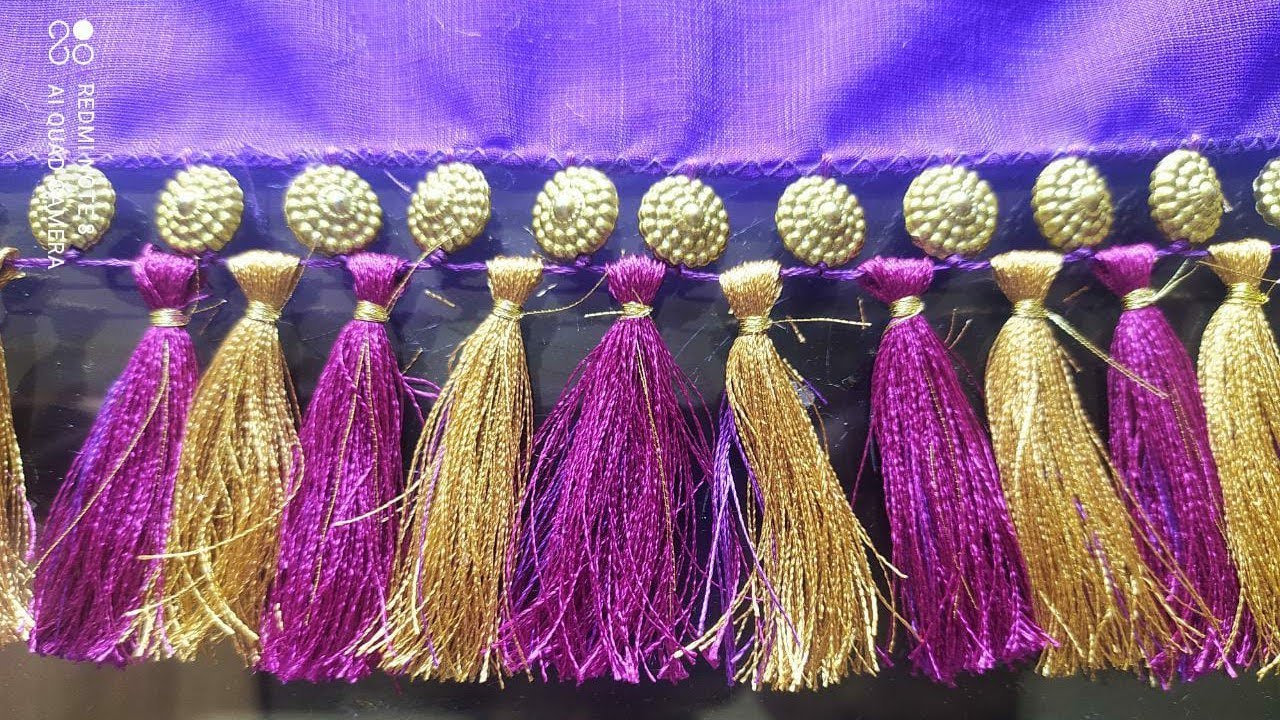 Simple, Quick and Easy Saree Kuchu | Saree Gonde | Saree Tassels - YouTube
