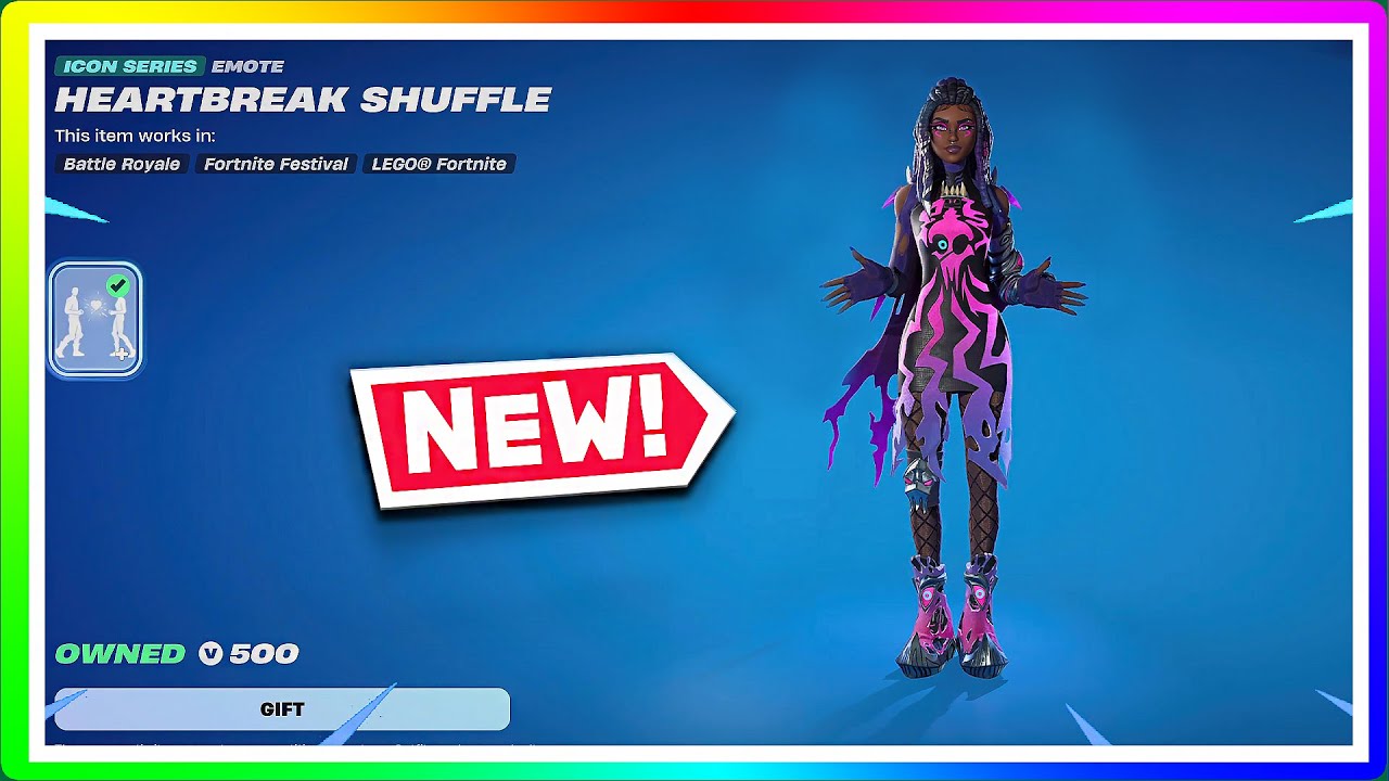 Fortnite Shop *NEW* (Icon Series) Heartbreak Shuffle Emote! 🍀 March 11 ...