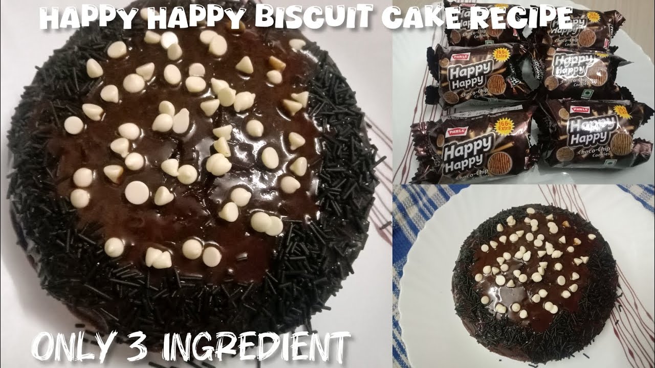 Happy Happy biscuit cake recipe || Only 3 ingredient Happy Happy ...