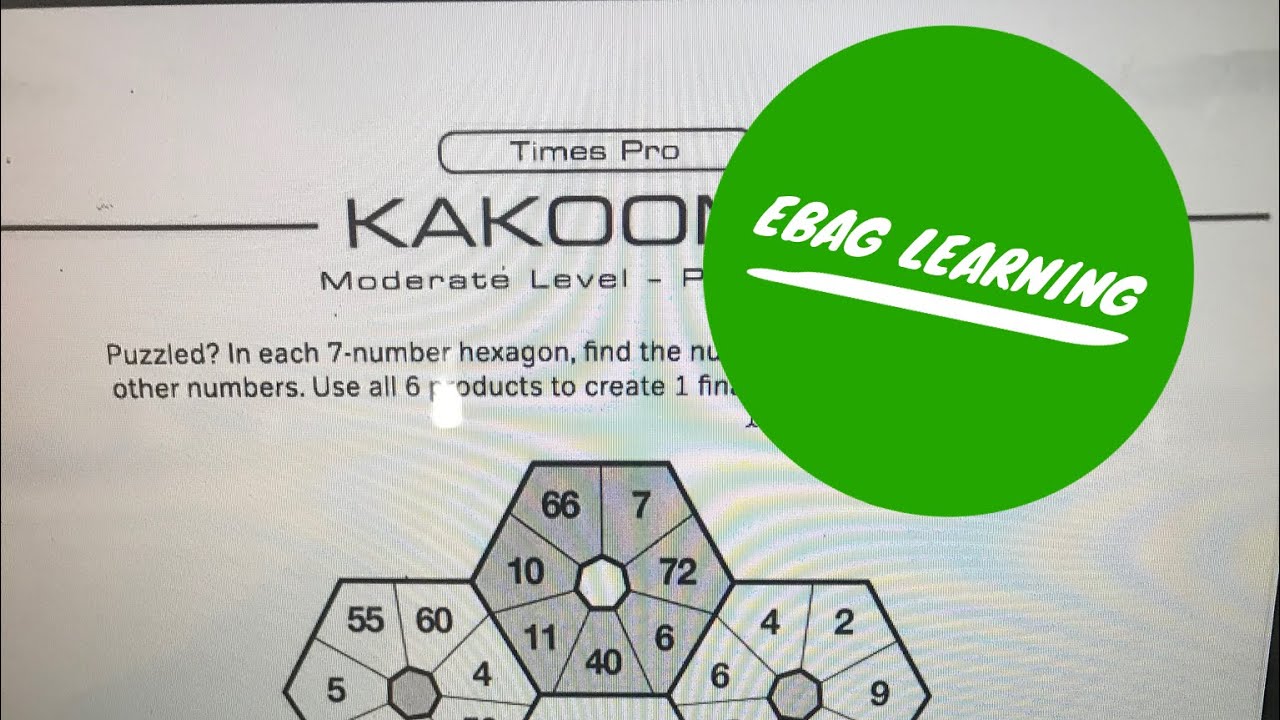 EBag Help - Kakooma Puzzles - YouTube