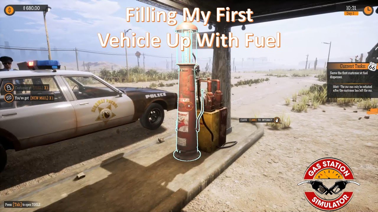 Gas Station Simulator Filling My First Vehicle Up With Fuel - YouTube