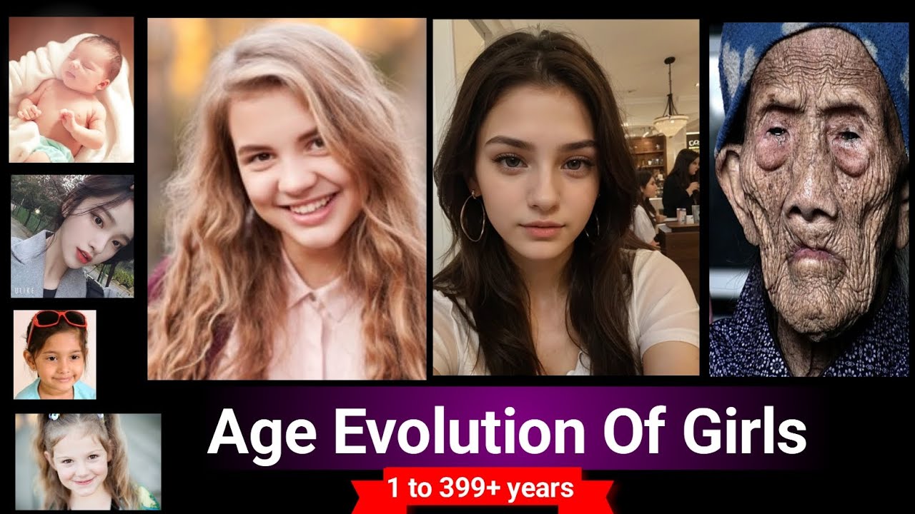 1 to 400+ Year Old Girls - Age Evolution | Different Faces - YouTube