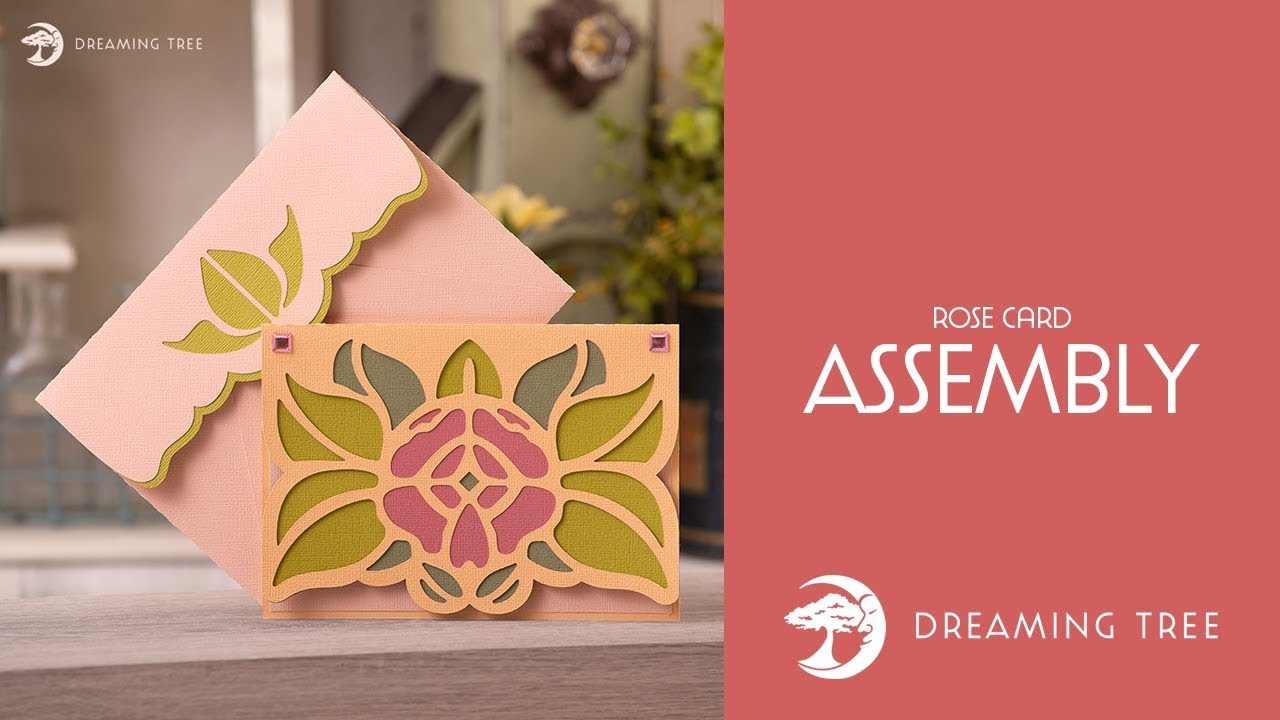 Rose Card - Assembly Tutorial (For Cricut, Silhouette, and ScanNCut ...