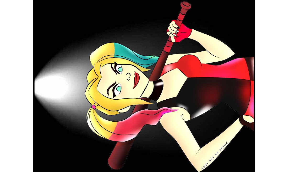 HARLEY QUINN IS A BADDY SPEED DRAWING - YouTube