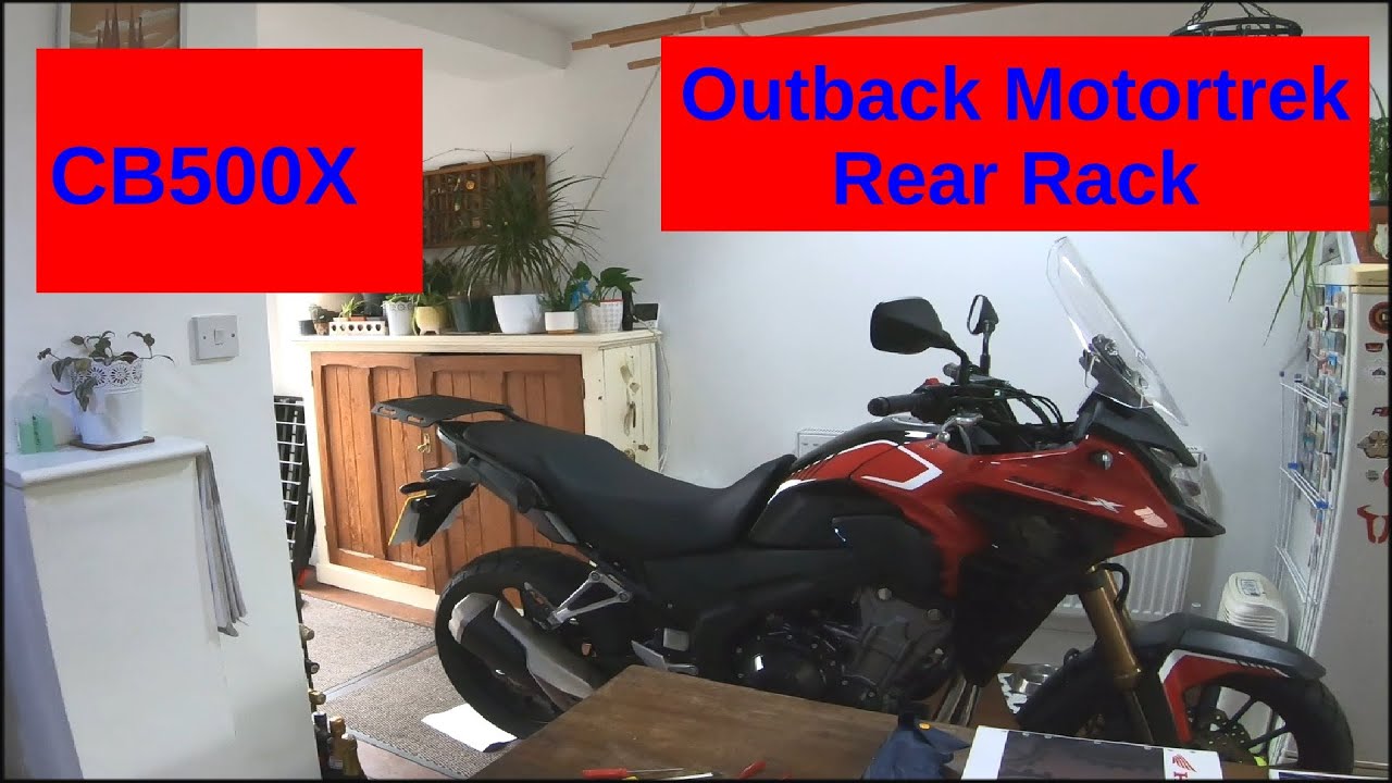 Honda CB500X - Outback Motortek Rear Rack - YouTube