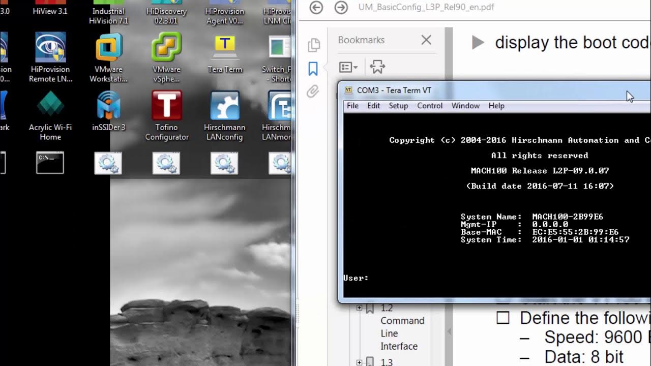 Hirschmann switch IP AddressIP addressinging via Telnet CLI - YouTube