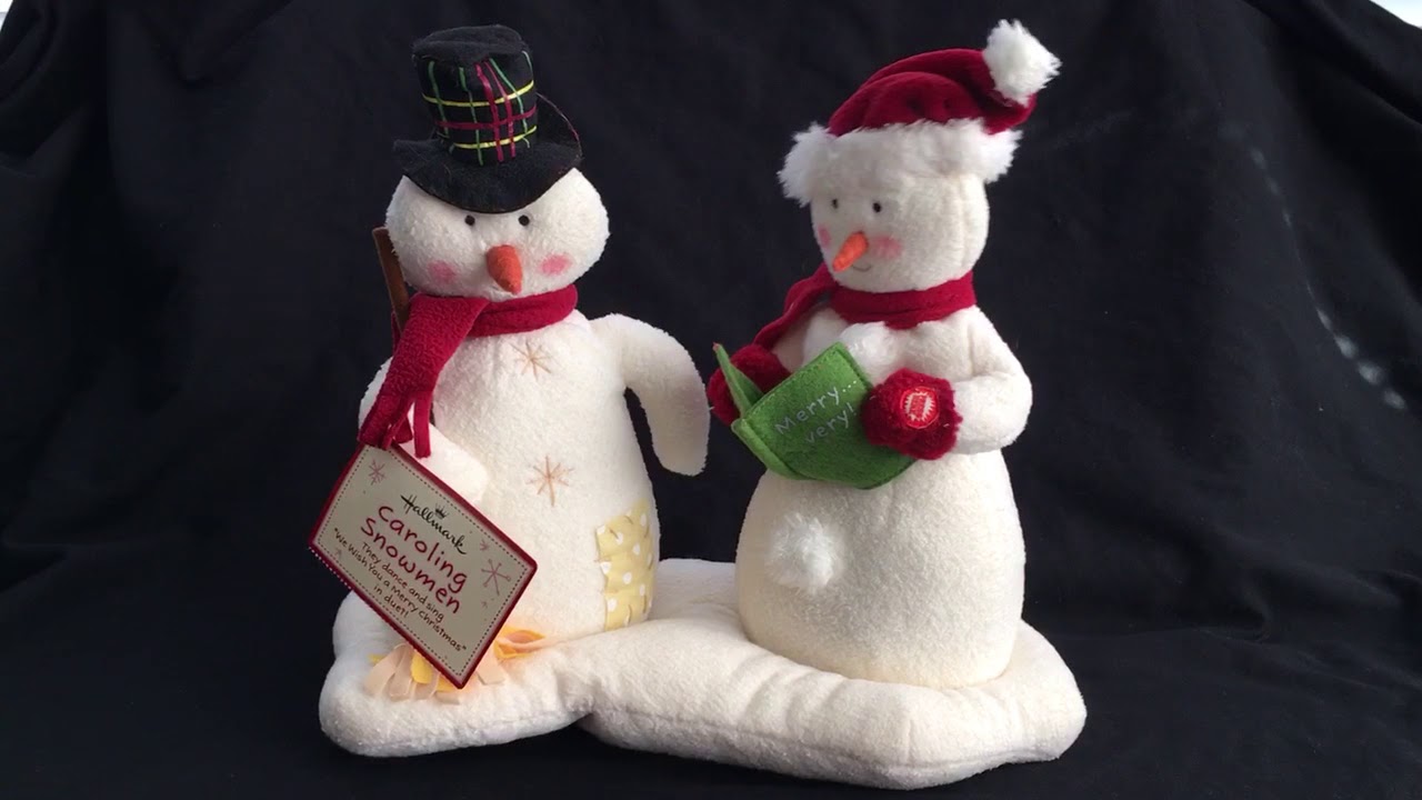 Hallmark caroling snowman - YouTube