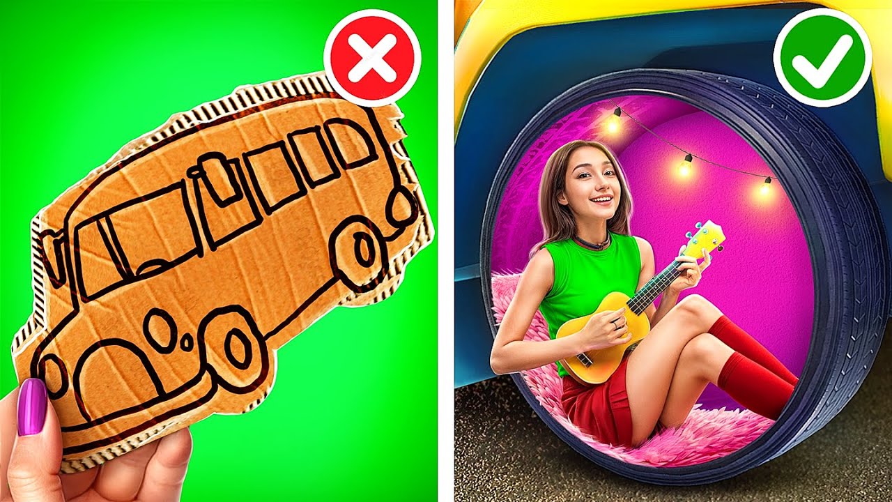 Extreme SCHOOL BUS Makeover! We Build a Secret Room in the School Bus ...