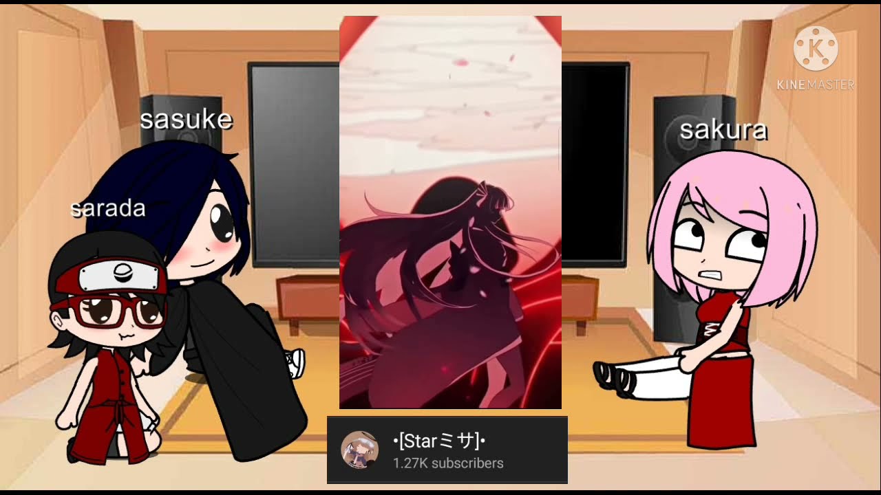 uchiha family react to sarada real mom [ Part-2 ] ~{sasuke x y/n}~ y/n ...