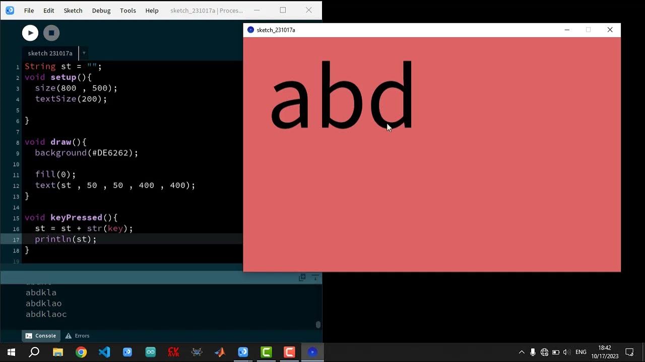 14-1 keyboard Functions (key - keyPressed) - YouTube