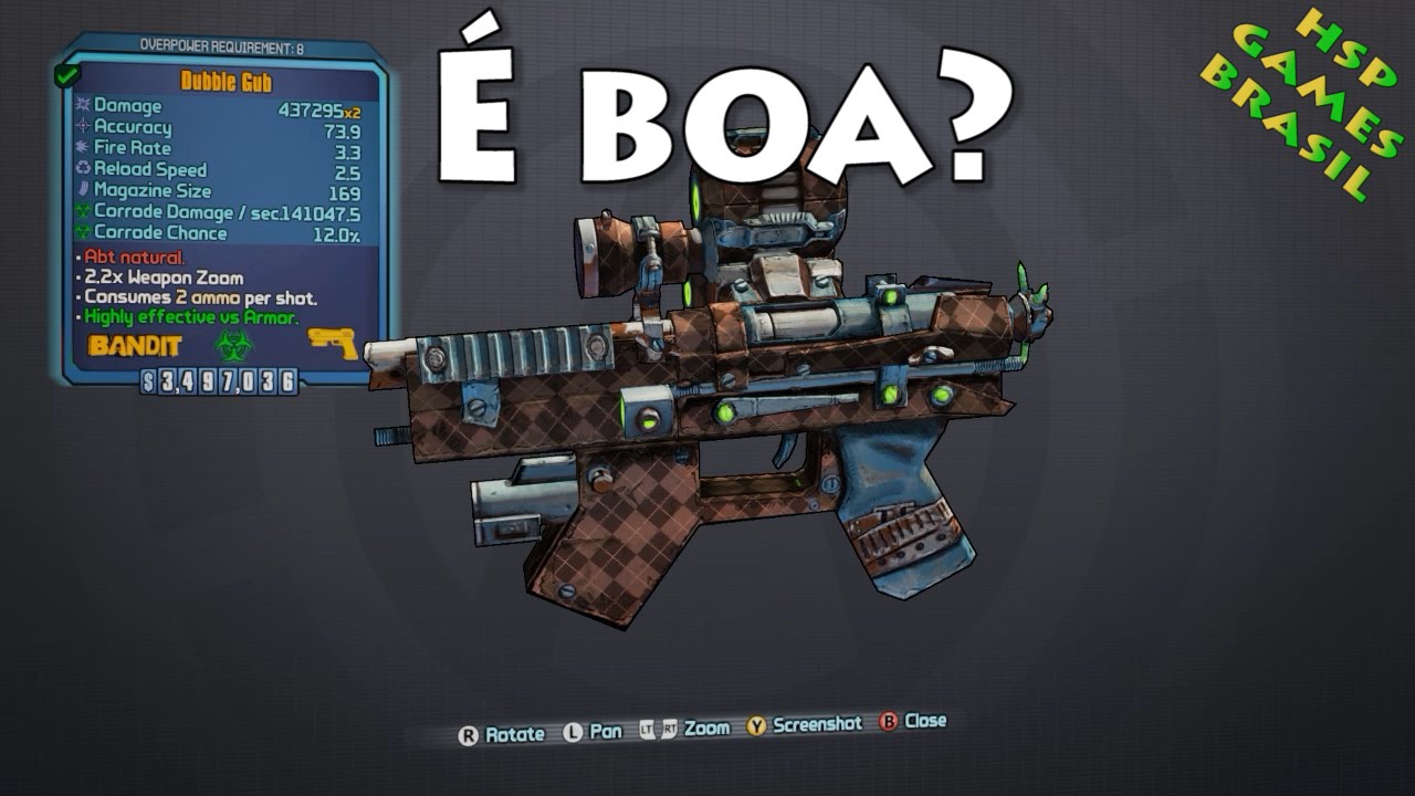 Gub é boa no Op8? Borderlands 2 - Testando armas - YouTube