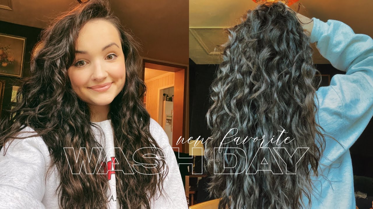 THE BEST WASHDAY ROUTINE for wavy hair/ how to get volume AND ...