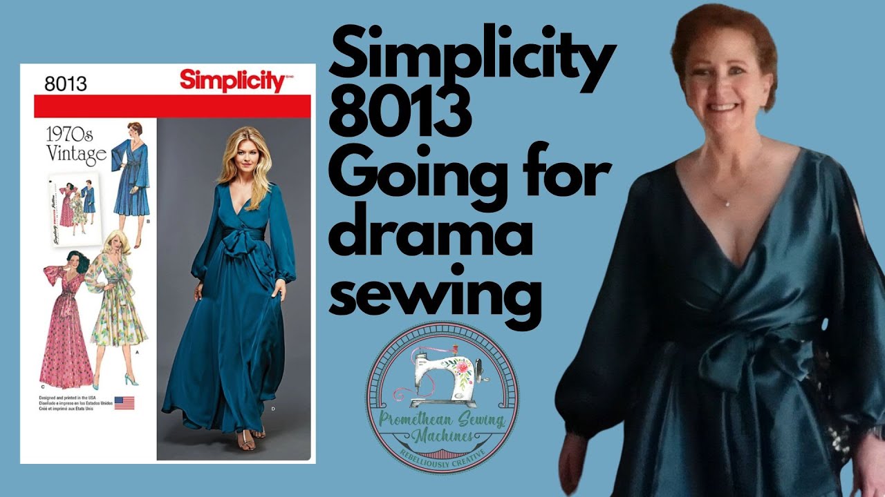 Sewing my Dramatic Mother of the Bride Dress - Simplicity 8013 - YouTube