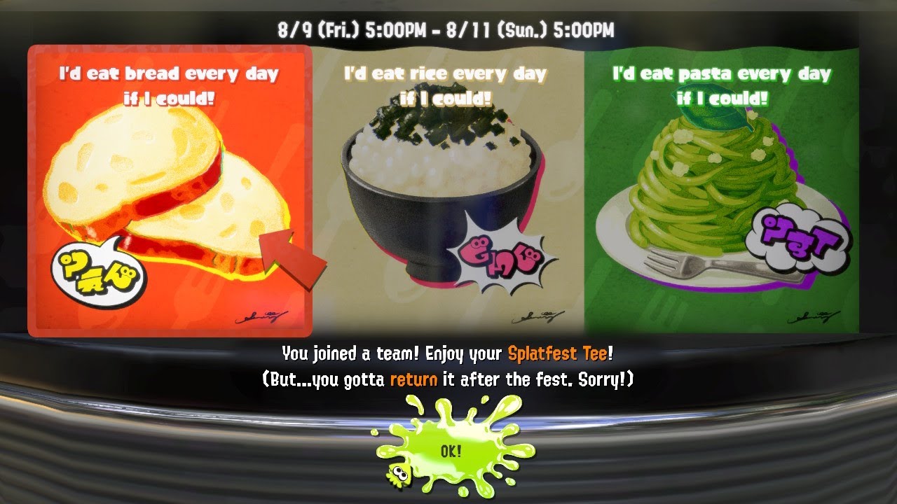 Splatoon 3 - Splatfest TEAM BREAD - YouTube