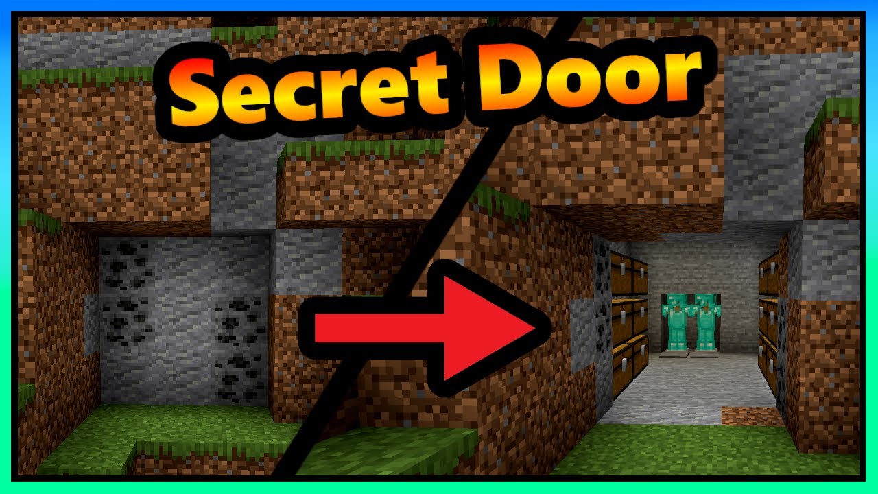 Secret 3x3 and 2x2 Door in Minecraft | Secret Piston Entrance | Simple ...
