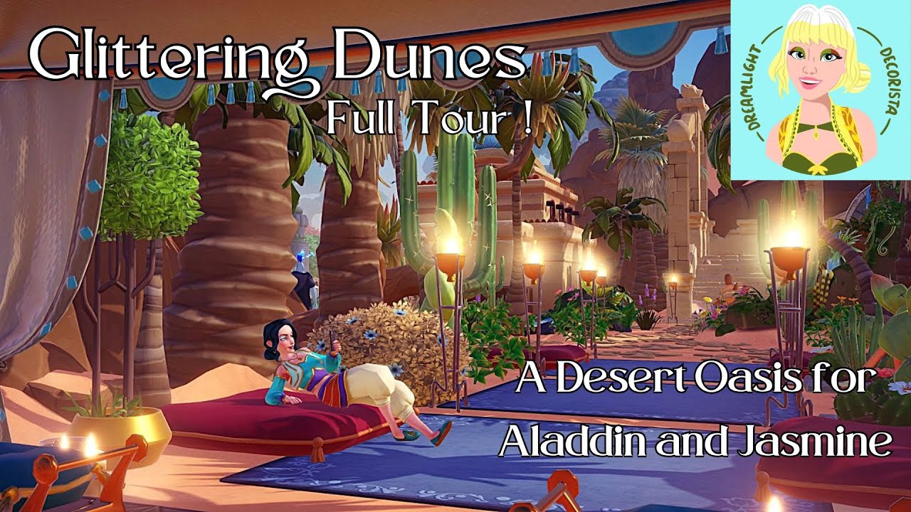 Desert Oasis for Aladdin and Jasmine in the Glittering Dunes, Full Tour!! - YouTube