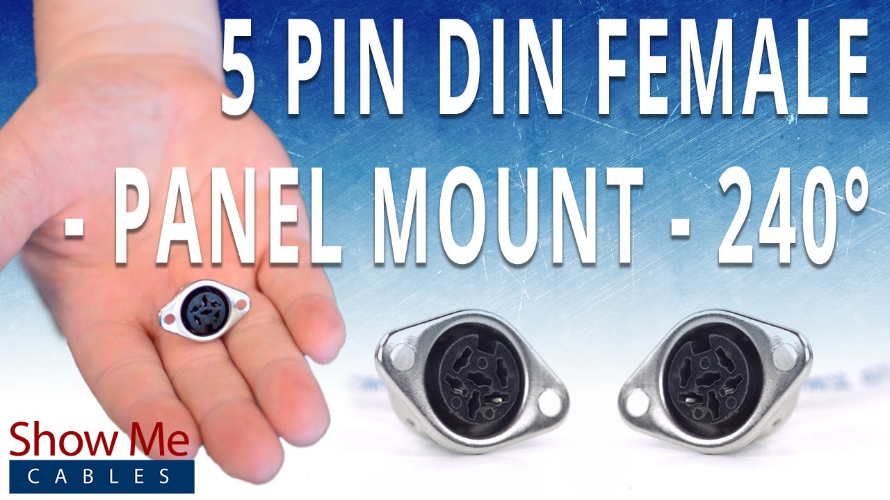 How To Install The 5 Pin DIN Female Panel Mount Solder Connector (240 ...