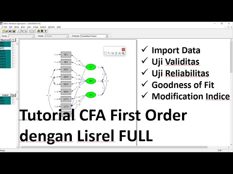 Tutorial CFA First Order dengan Lisrel FULL - YouTube