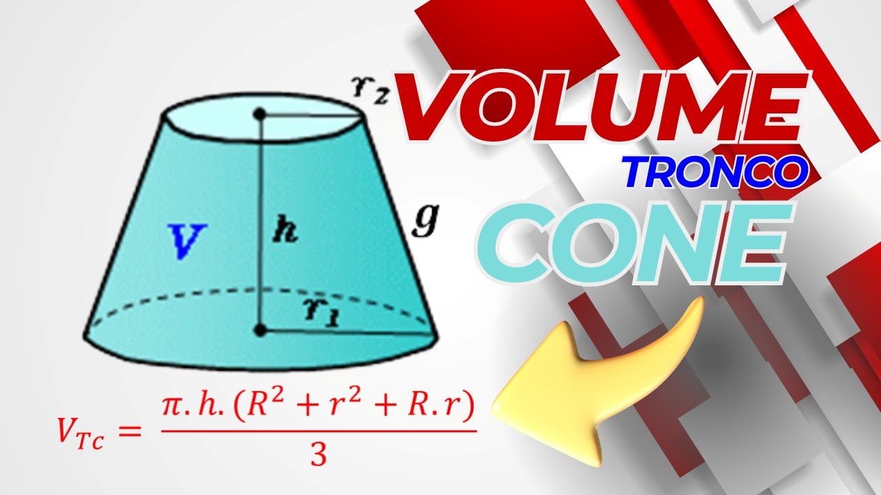 ENEM - COMO CALCULAR O VOLUME DE UM TRONCO DE UM CONE - FÁCIL E PRÁTICO - YouTube