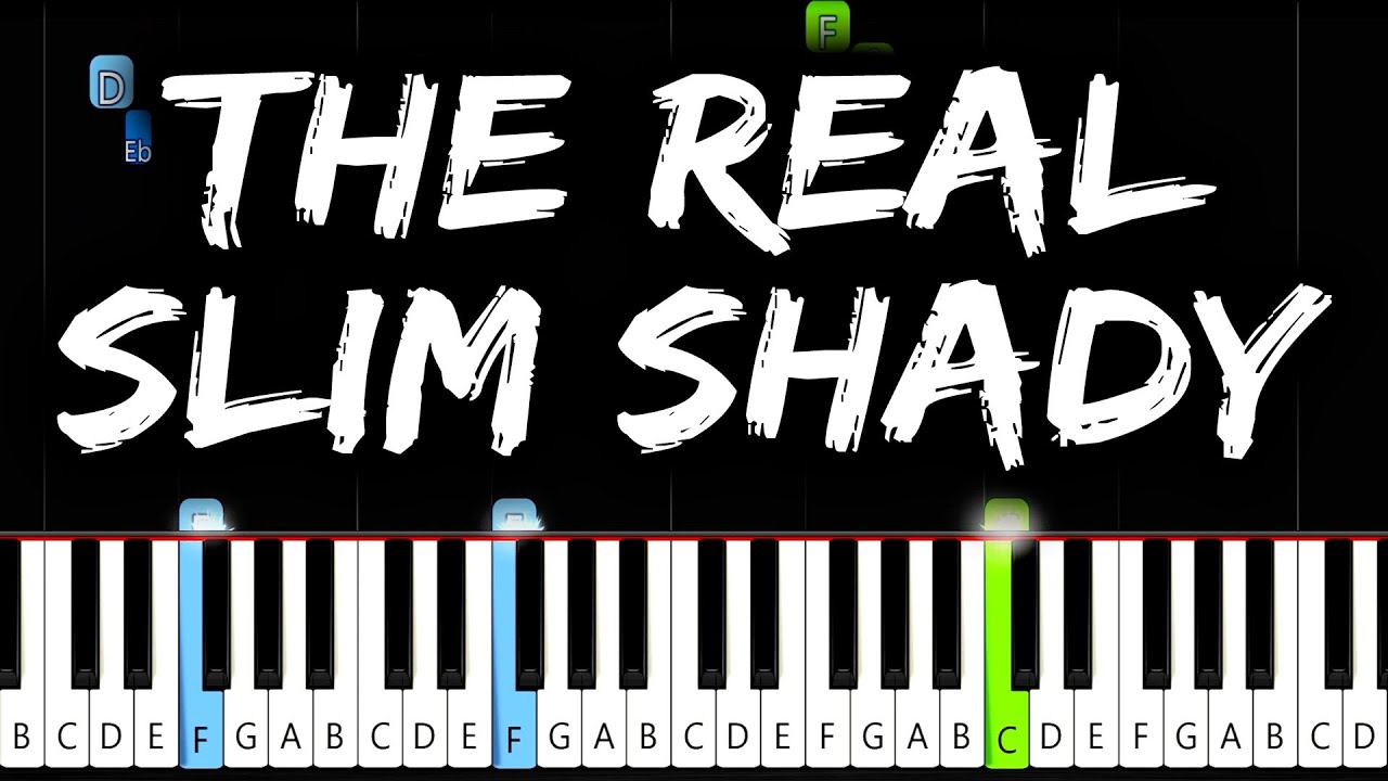 Eminem - The Real Slim Shady - Piano Tutorial - YouTube