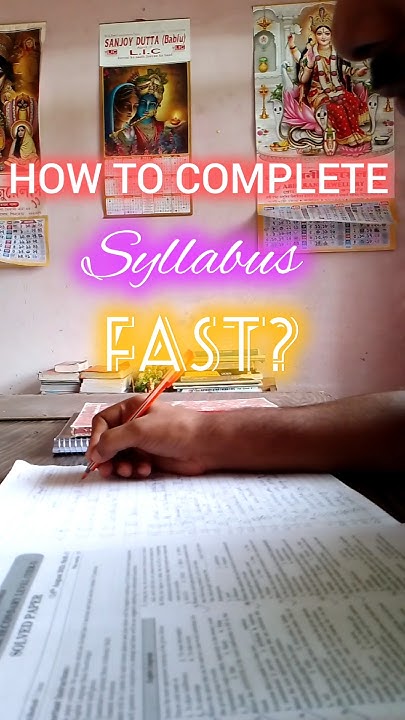 How to complete syllabus fast? some important tips #shorts #motivational - YouTube