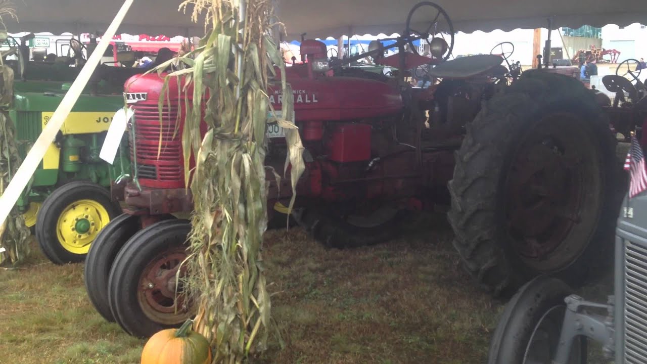 Antique Farm Tractor Display - YouTube