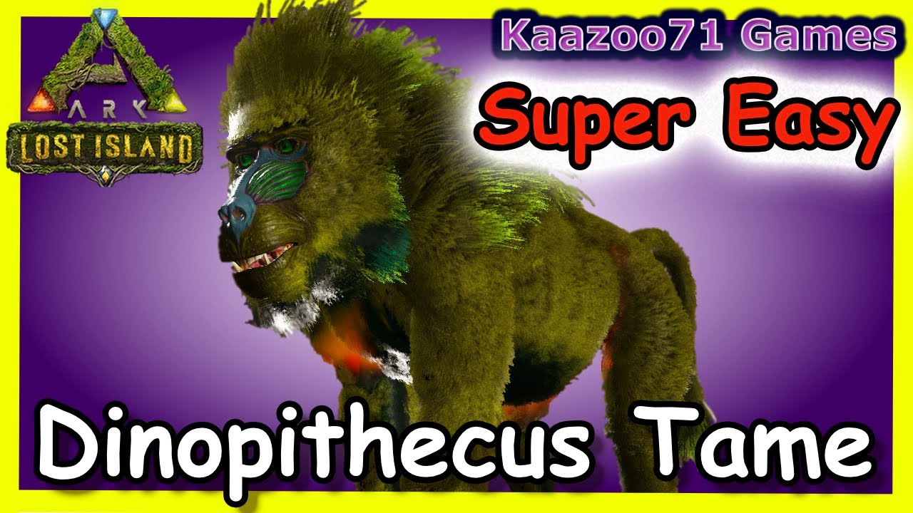 How to Tame a Dinopithecus in Ark 💥 The Lost Island - YouTube