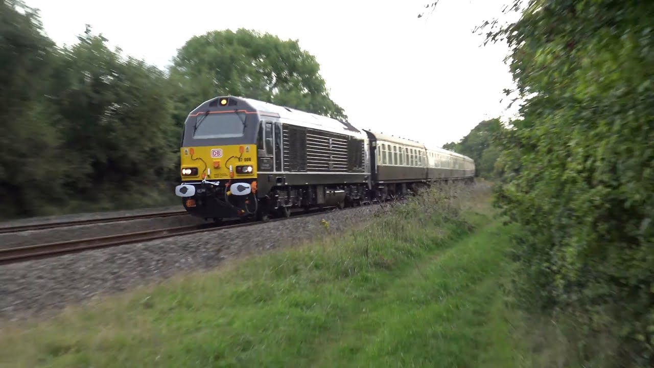 (4K) Newly Painted DB Class 67006 Royal Sovereign On The Torbay Flyer ...
