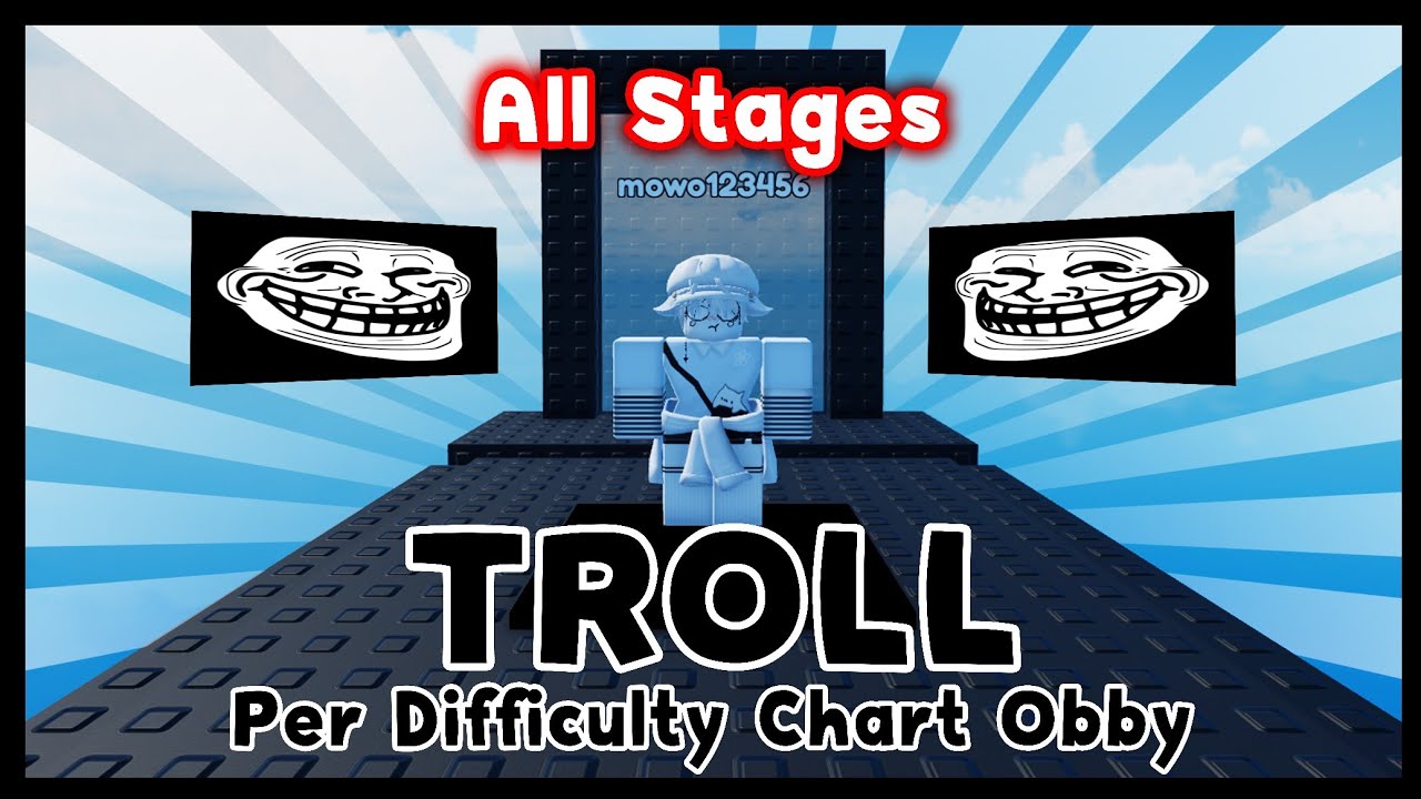 ผ่านชิวๆ 0 - 101 Stages | TROLL Per Difficulty Chart Obby - YouTube