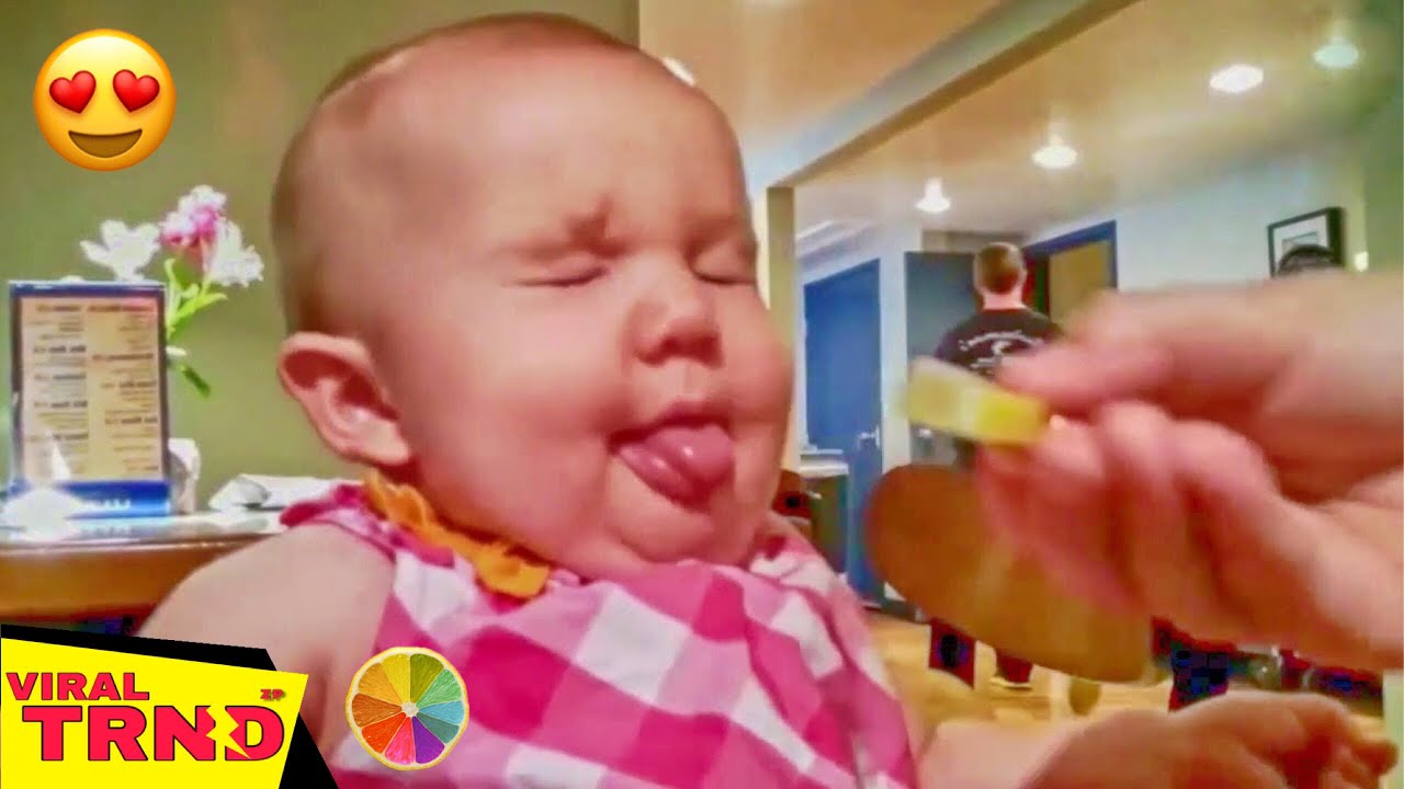 Babies Eating Lemons 🍋 for The First Time Compilation Funniest Kids ...