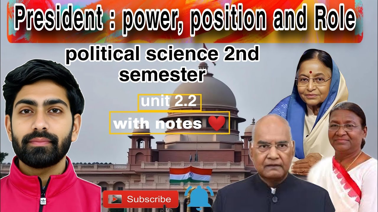 📚President of India: Powers, Position & Role | Political Science 2nd ...
