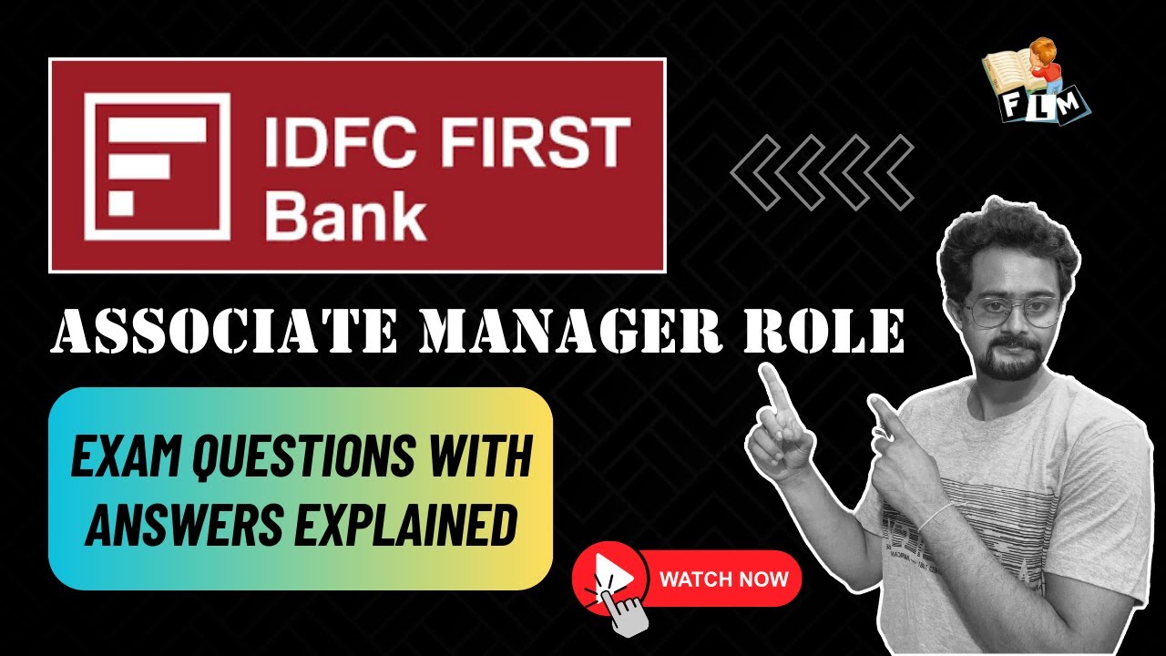 IDFC First Bank Associate Manager Role Exam Questions & Answers ...
