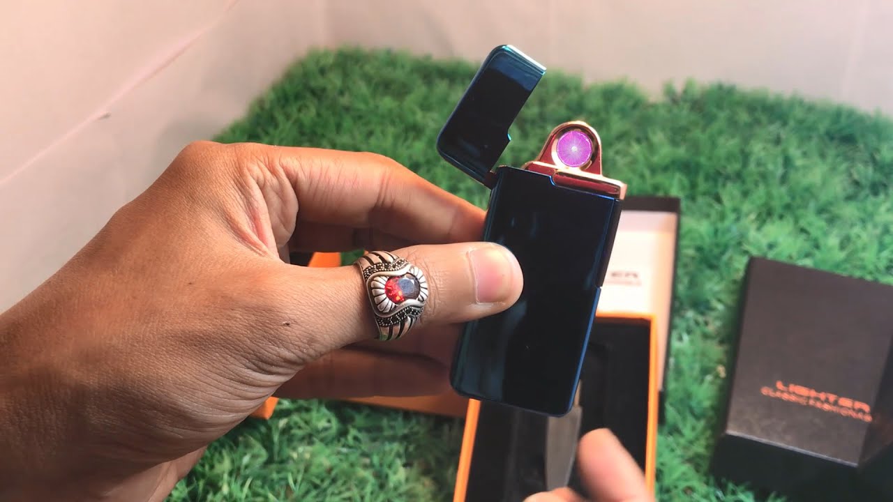 Spinning Plasma Arc Cigarete Lighter Mens Gift USB Electric Turbo ...