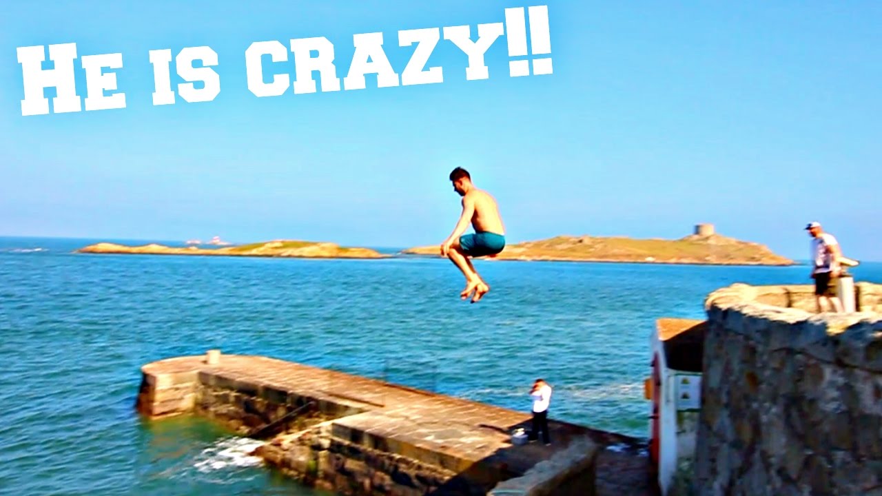 Crazy Cliff Jumping Dublin! - YouTube