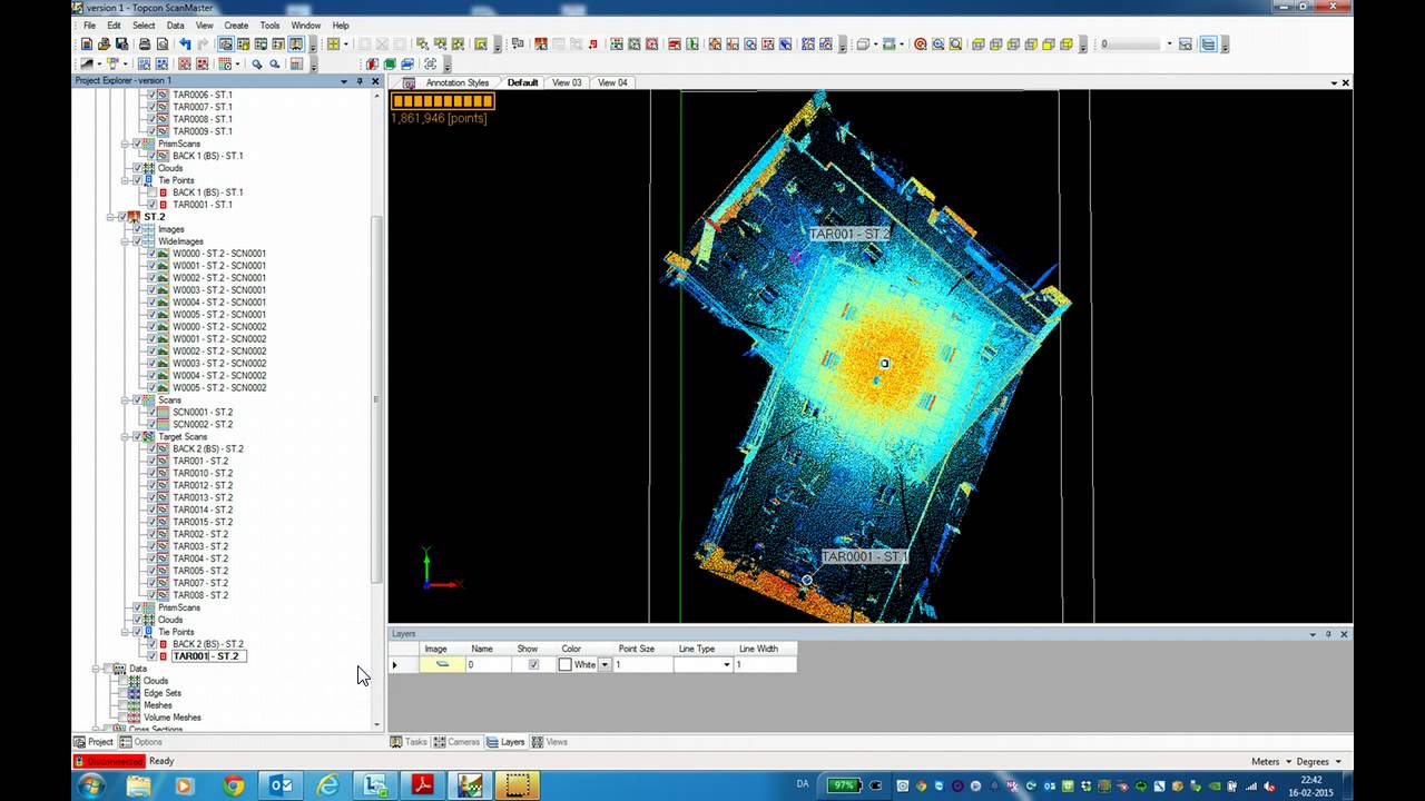 Topcon Scanmaster 3.0: Create Tie Points og annotering - YouTube