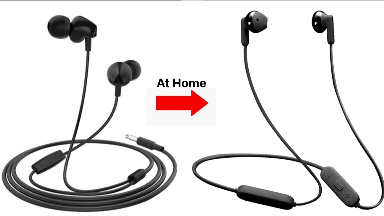 How To Make Bluetooth Earphones From Old Wired Earphones | At Home And ...