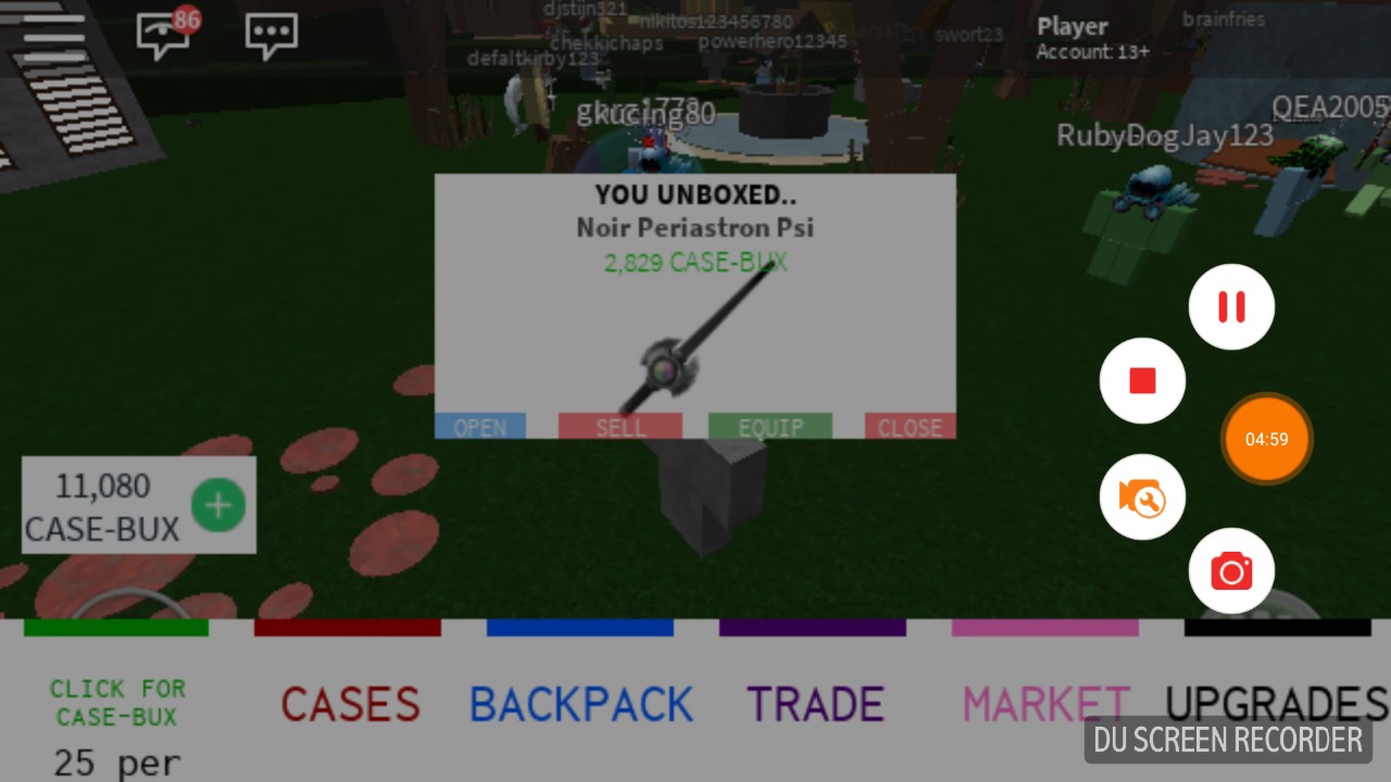 Case clicker (roblox) a dominus - YouTube