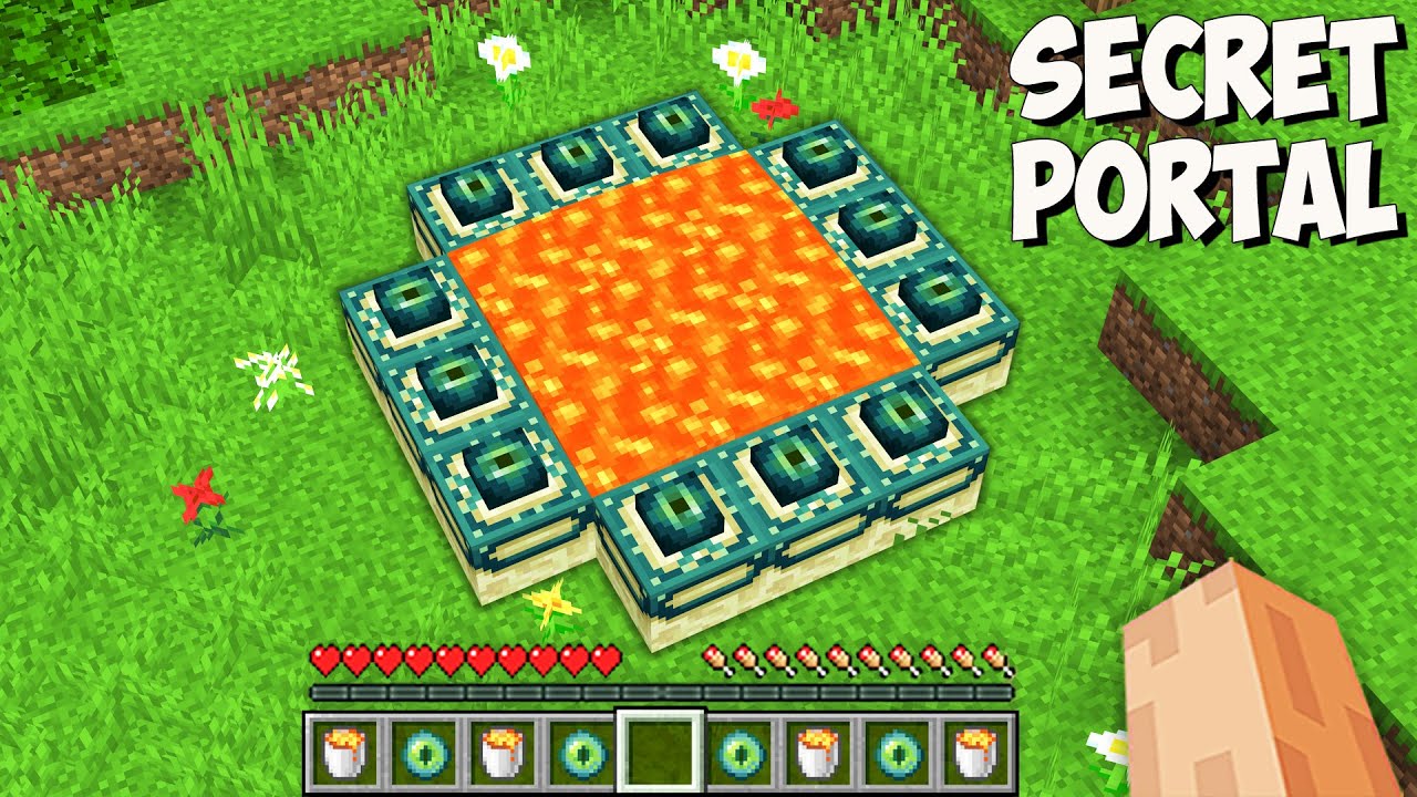 What is HIDDEN INSIDE SECRET END PORTAL in Minecraft? I found RARE LAVA ...