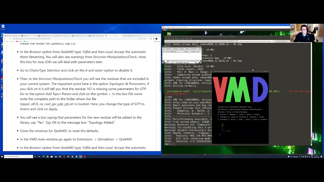 Demo, example 1: Setting up a MD simulation with QwikMD (VMD plugin ...